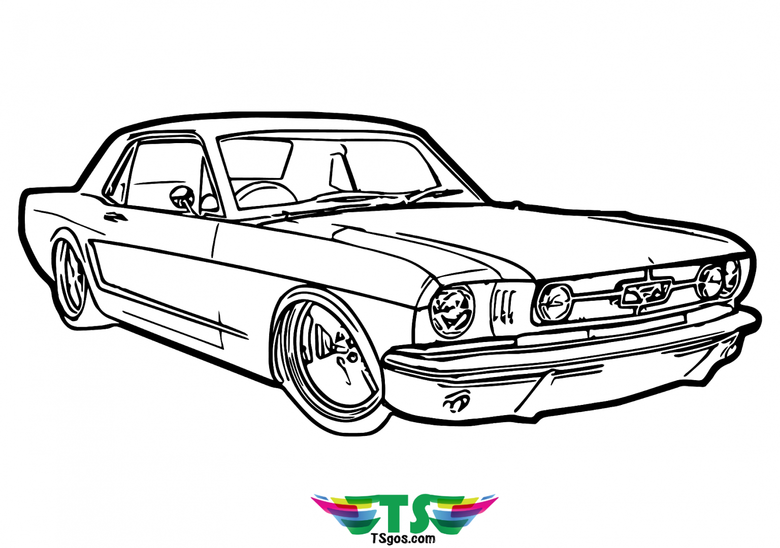 Muscle Car coloring page for kids - TSgos.com - TSgos.com